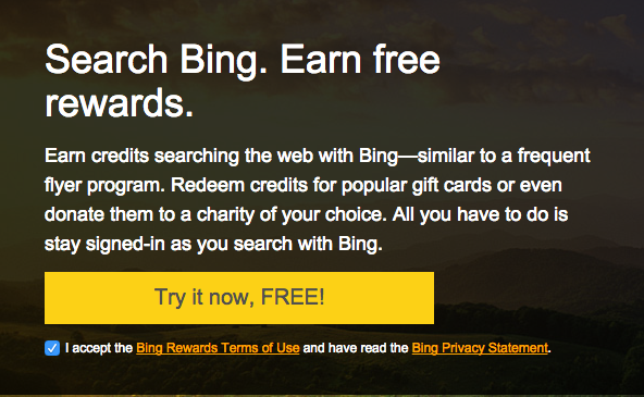 Bing Rewards 讓你在使用搜尋引擎的同時，獲得回饋！