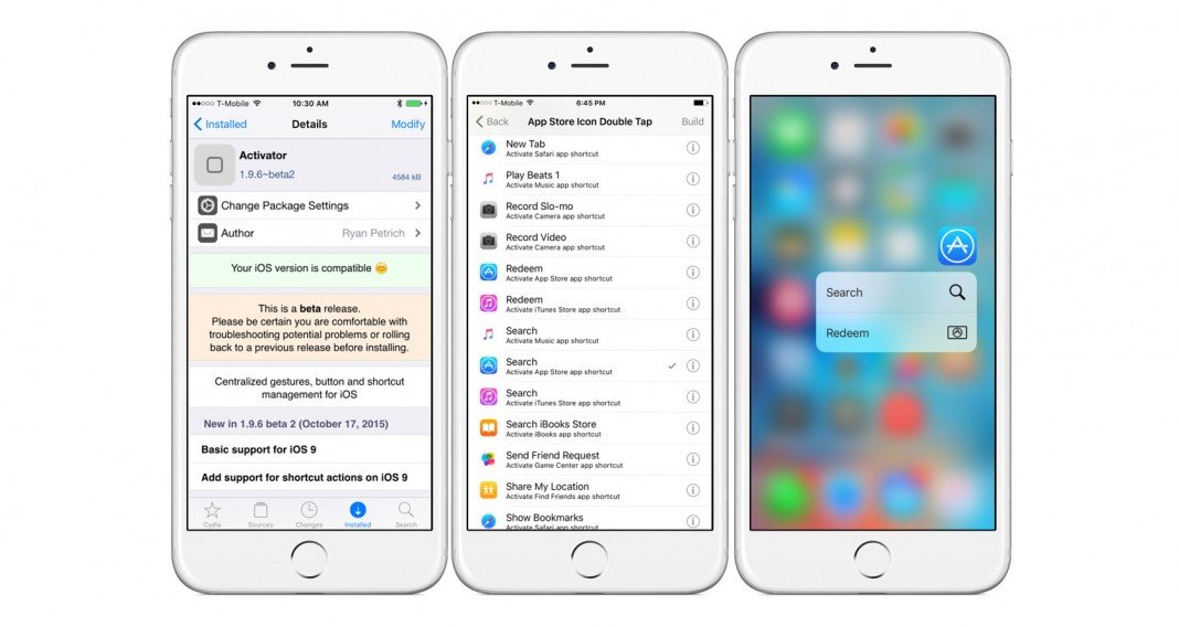 iOS 9 JB 必用 Activator 大更新！ 3D Touch 從此變得豐富！