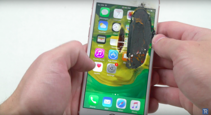 iPhone 6s 螢幕受得起高溫？摩托車輪子瘋狂摩擦！