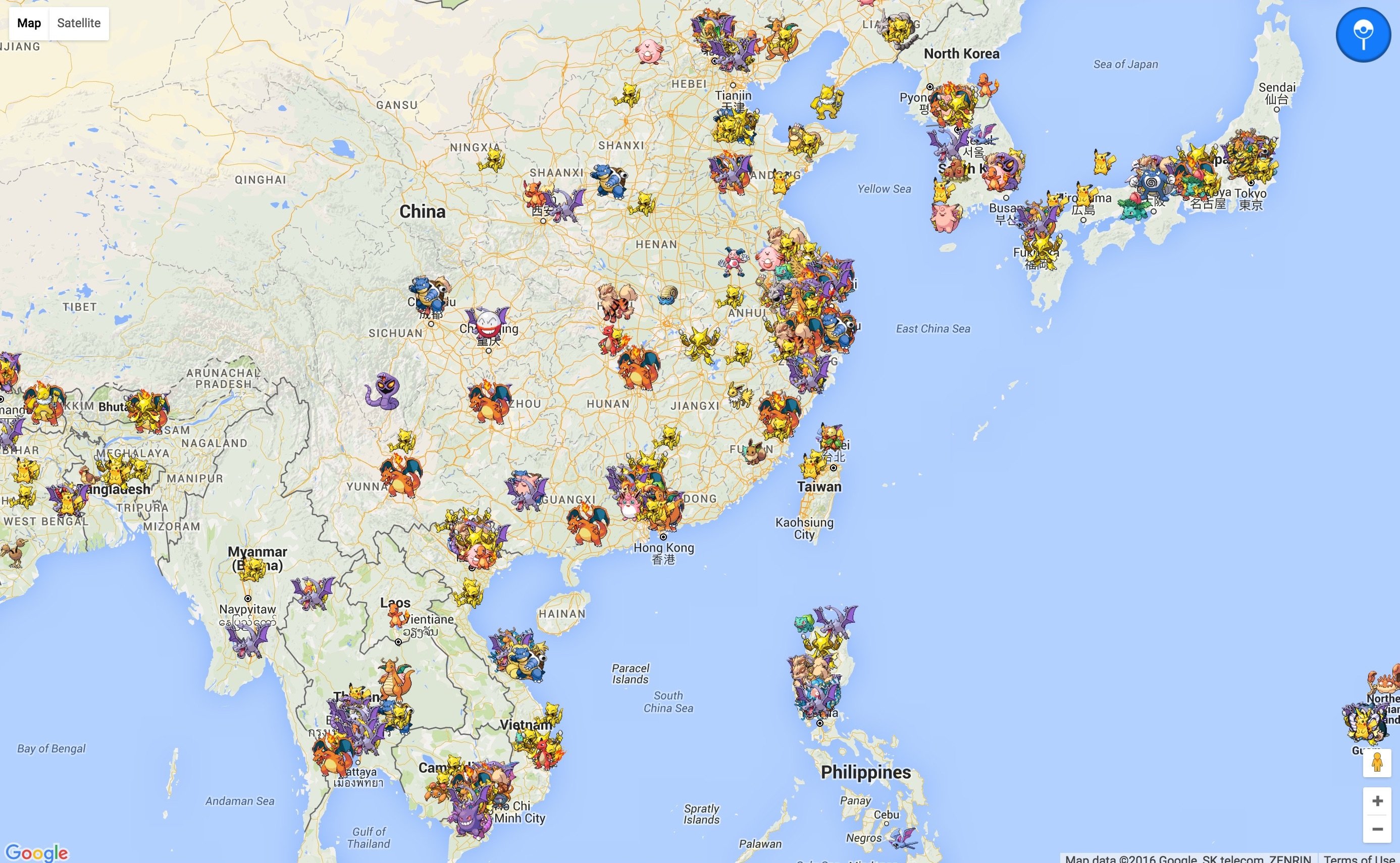 一擊即中！Pokémon Go「雷達」App 看盡所有精靈分佈位置！ - 流動日報