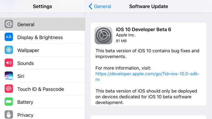 蘋果向開發者推出 iOS 10 beta 6 ！修正大量漏洞！ - 流動日報
