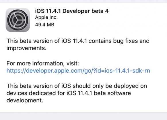 蘋果向開發者推 iOS 11.4.1 beta 4 增強系統穩定性 - 流動日報