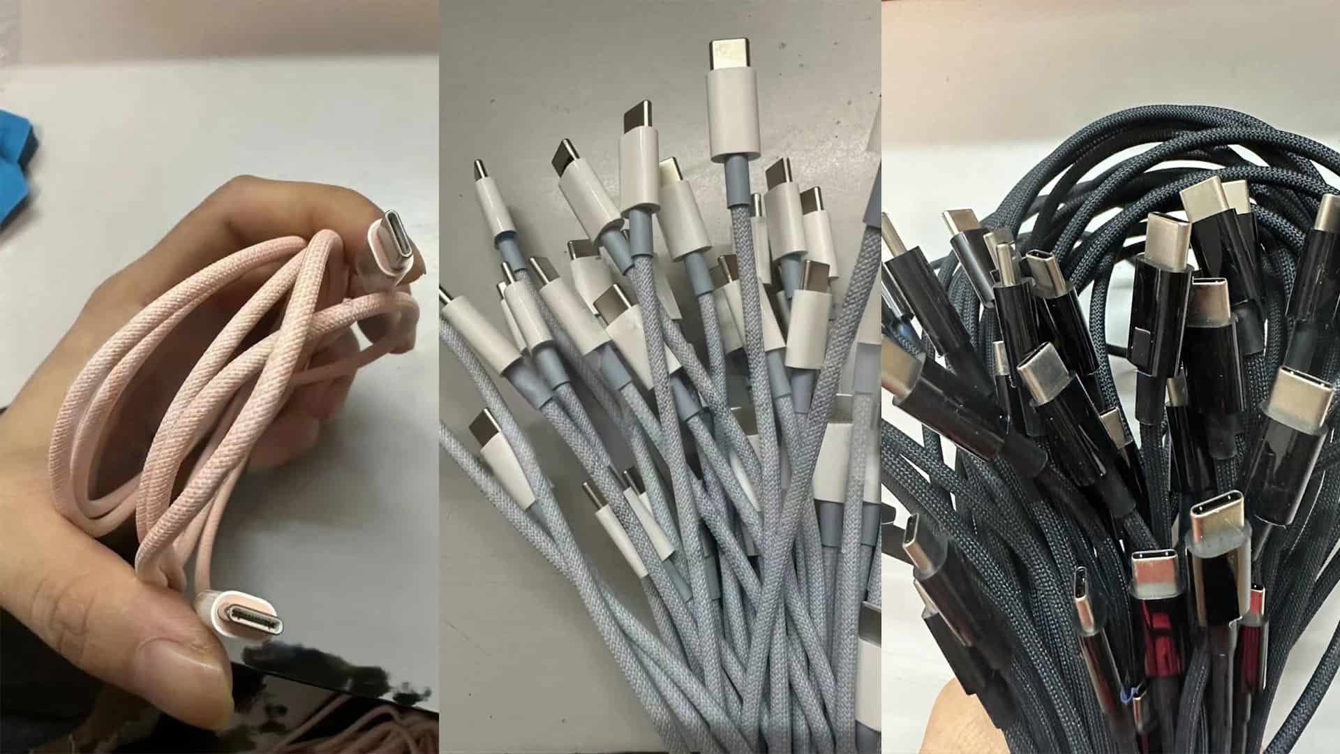 iPhone 15 或根據其顏色配上特定色彩的 USB-C 數據線 - 流動日報