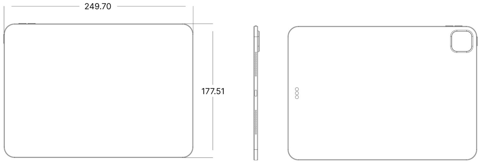 蘋果全新 iPad Pro CAD 圖曝光 - 流動日報