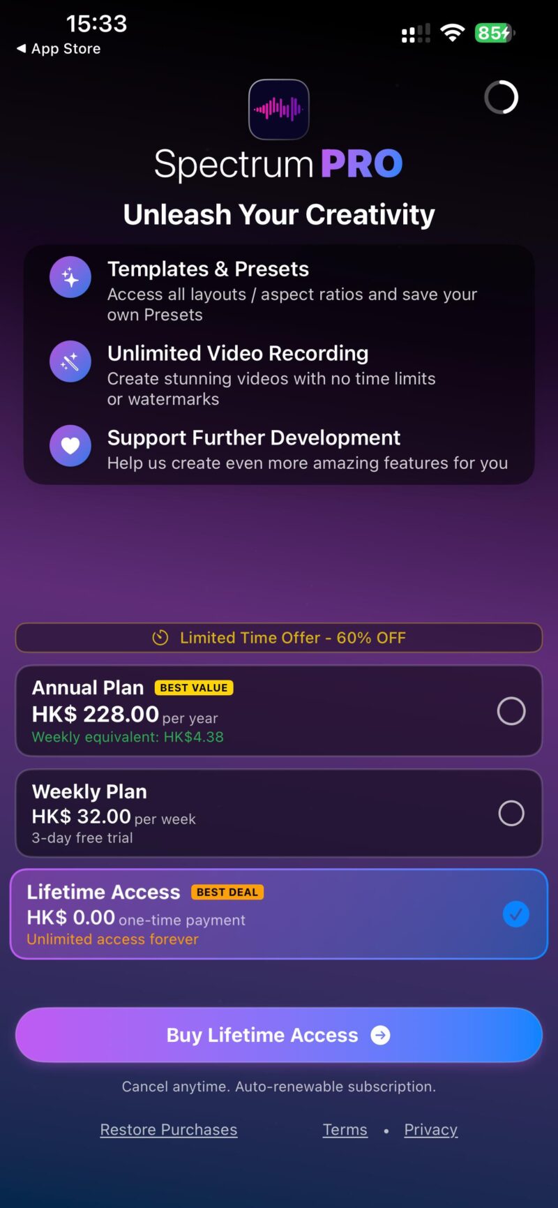 不露臉 YouTuber 聲音視覺化神器 原價 US $49.99《Spectrum Music Visualizer》終生版限時免費 - 流動日報