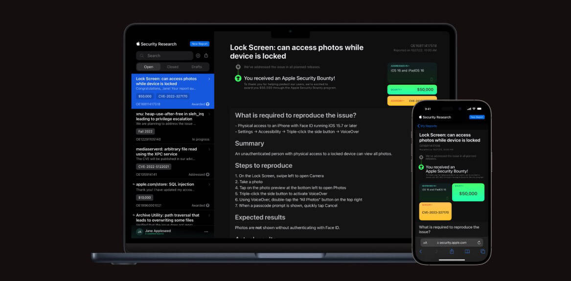 Apple 加碼 Security Bounty 計劃 成功攻破蘋果裝置最高懸賞達 200 萬美元 - 流動日報